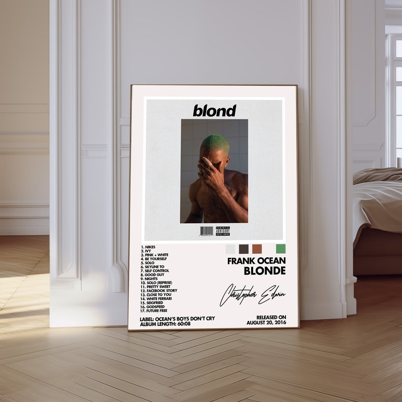Frank Ocean Blonde Album Cover Poster Blond Custom Poster Home
