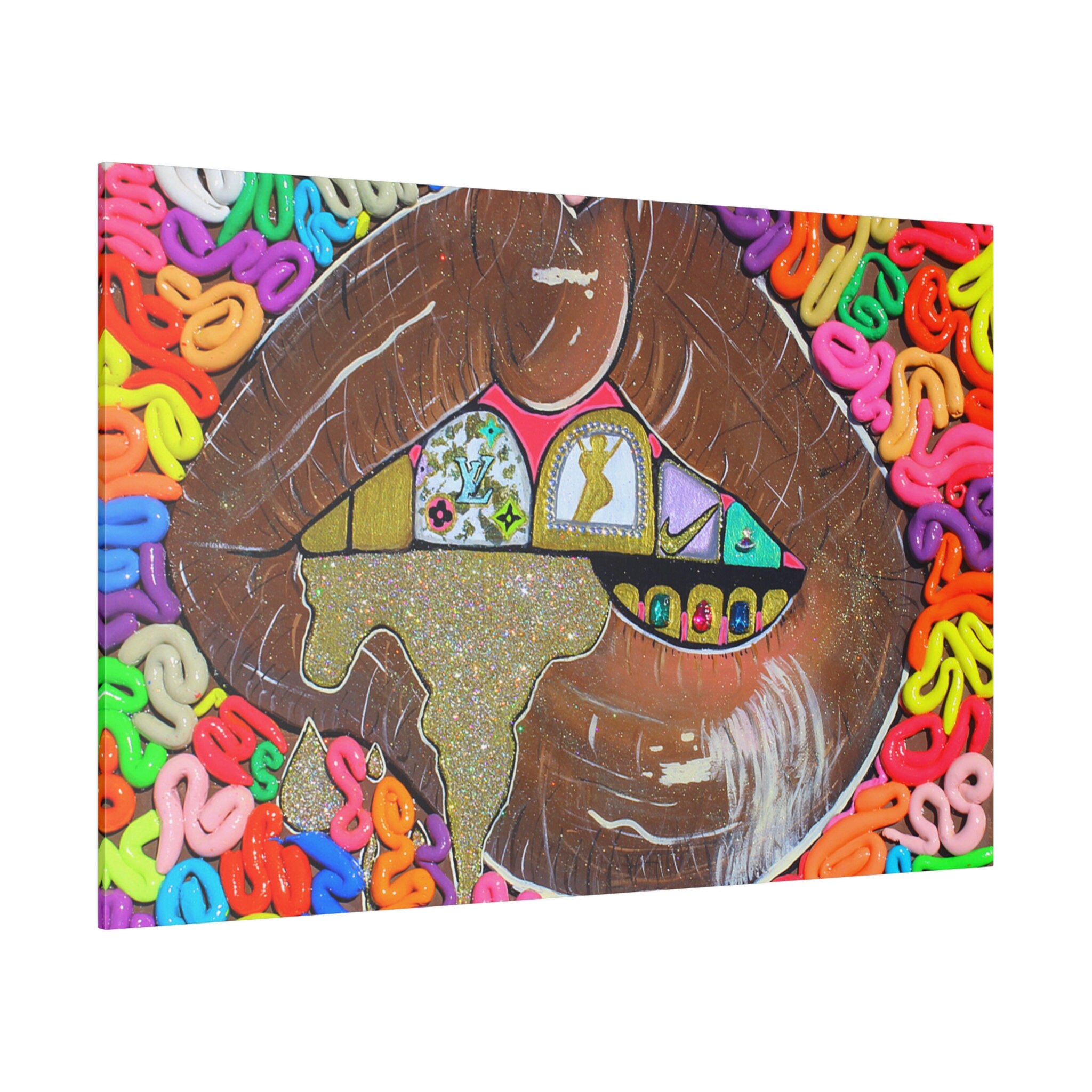 Unique Hand-painted Living Room/bedroom Wall Art - Trippy Drippy Grillz ...