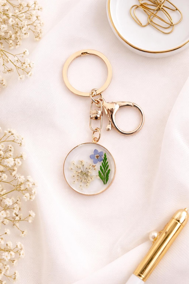 Forget Me Not Keyring, Memorial Gift, Bereavement Gift, Sympathy ...