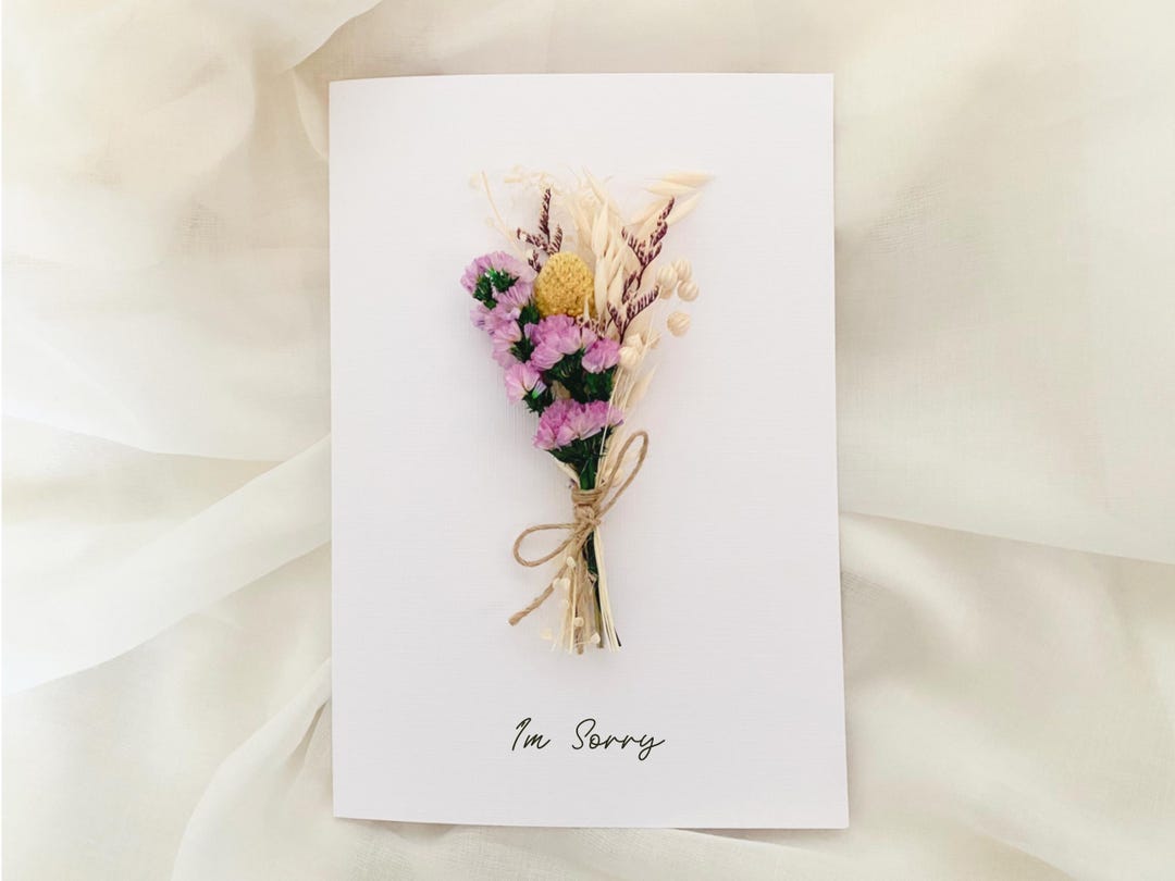 Sorry Card, Handmade Apology Card for Friend, Partner, or Loved One ...