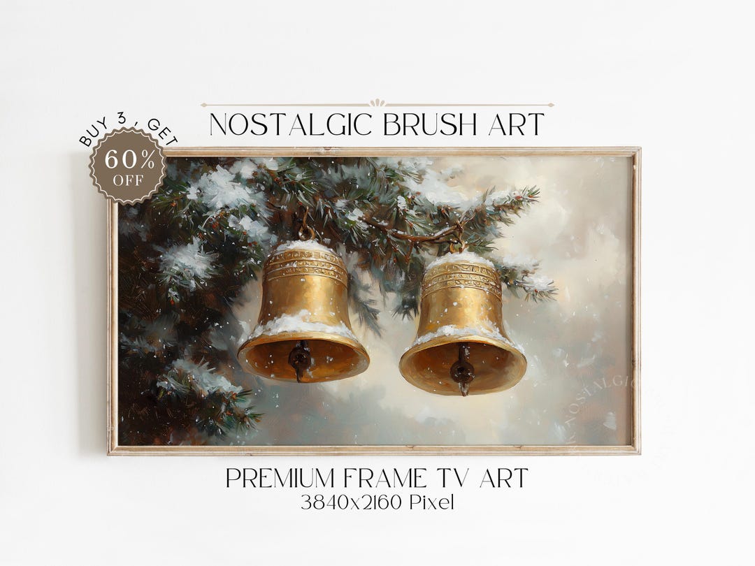 Jingle Bells Winter Holiday Frame Tv Art, Christmas Tv Art, Calming ...