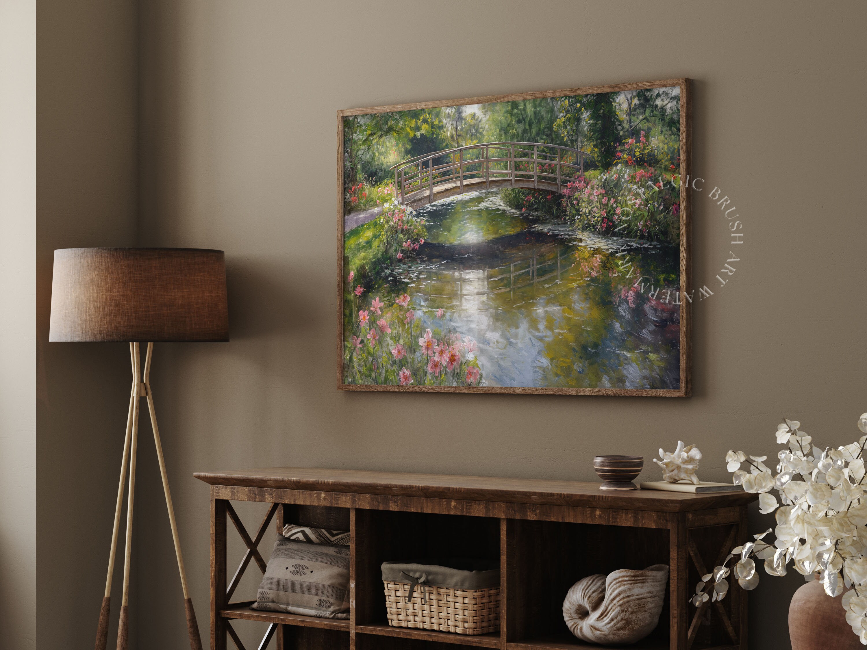 Claude Monet Moody Garden Wall Art Print Modern Farmhouse Scenic Spring ...