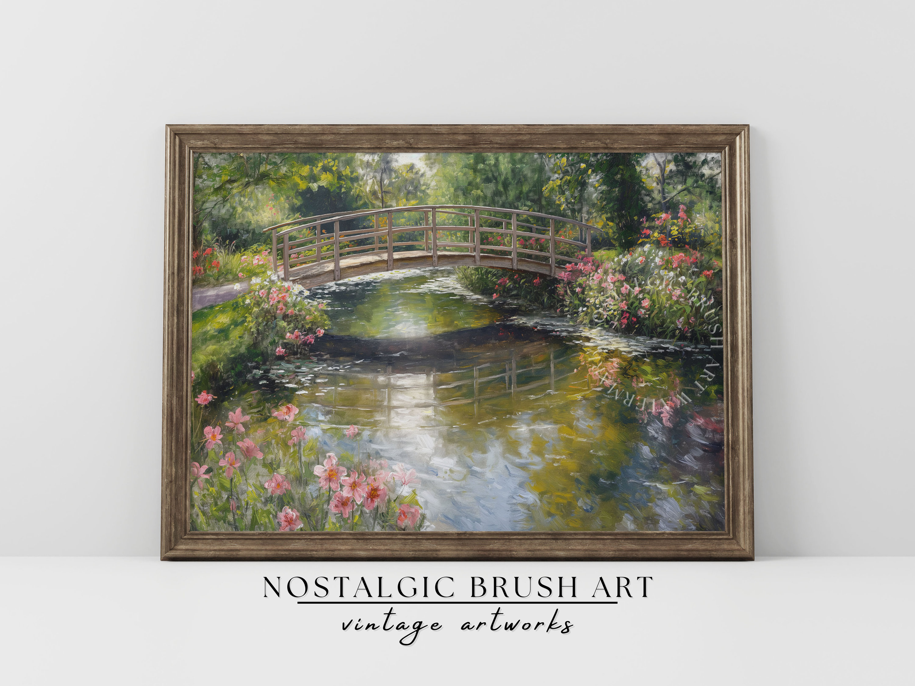 Claude Monet Moody Garden Wall Art Print Modern Farmhouse Scenic Spring ...