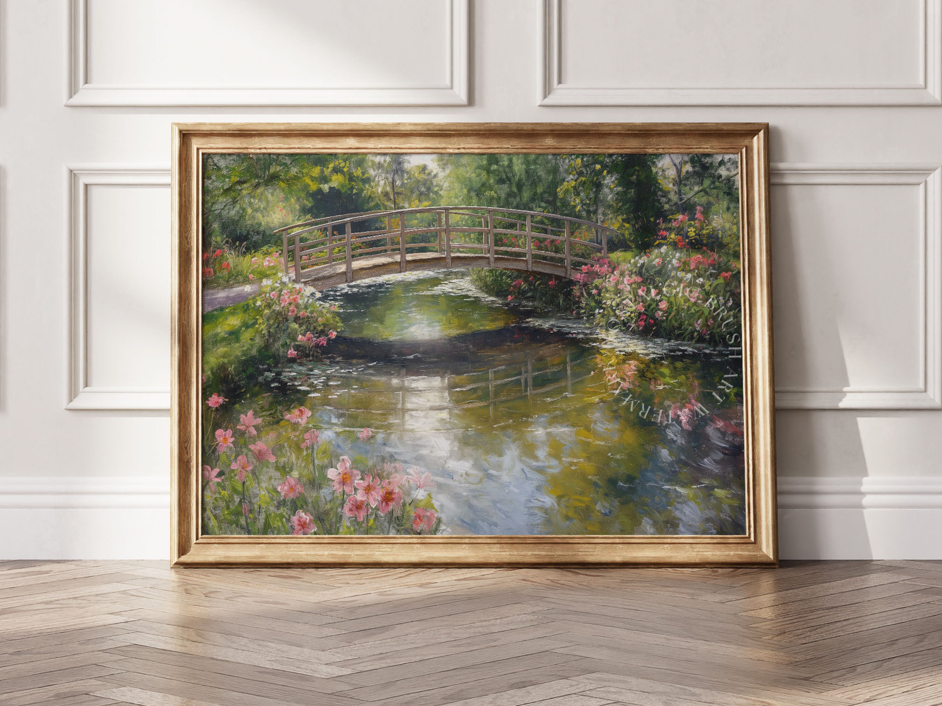 Claude Monet Moody Garden Wall Art Print Modern Farmhouse Scenic Spring ...