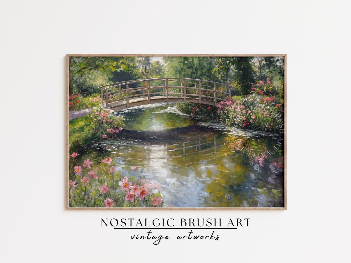 Claude Monet Moody Garden Wall Art Print Modern Farmhouse Scenic Spring ...