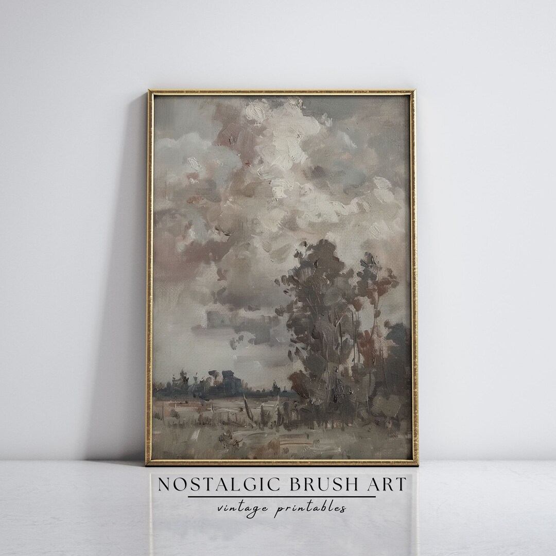 Rustic Birch Tree Print Scenic Landscape, Moody Landscape, Lake House ...