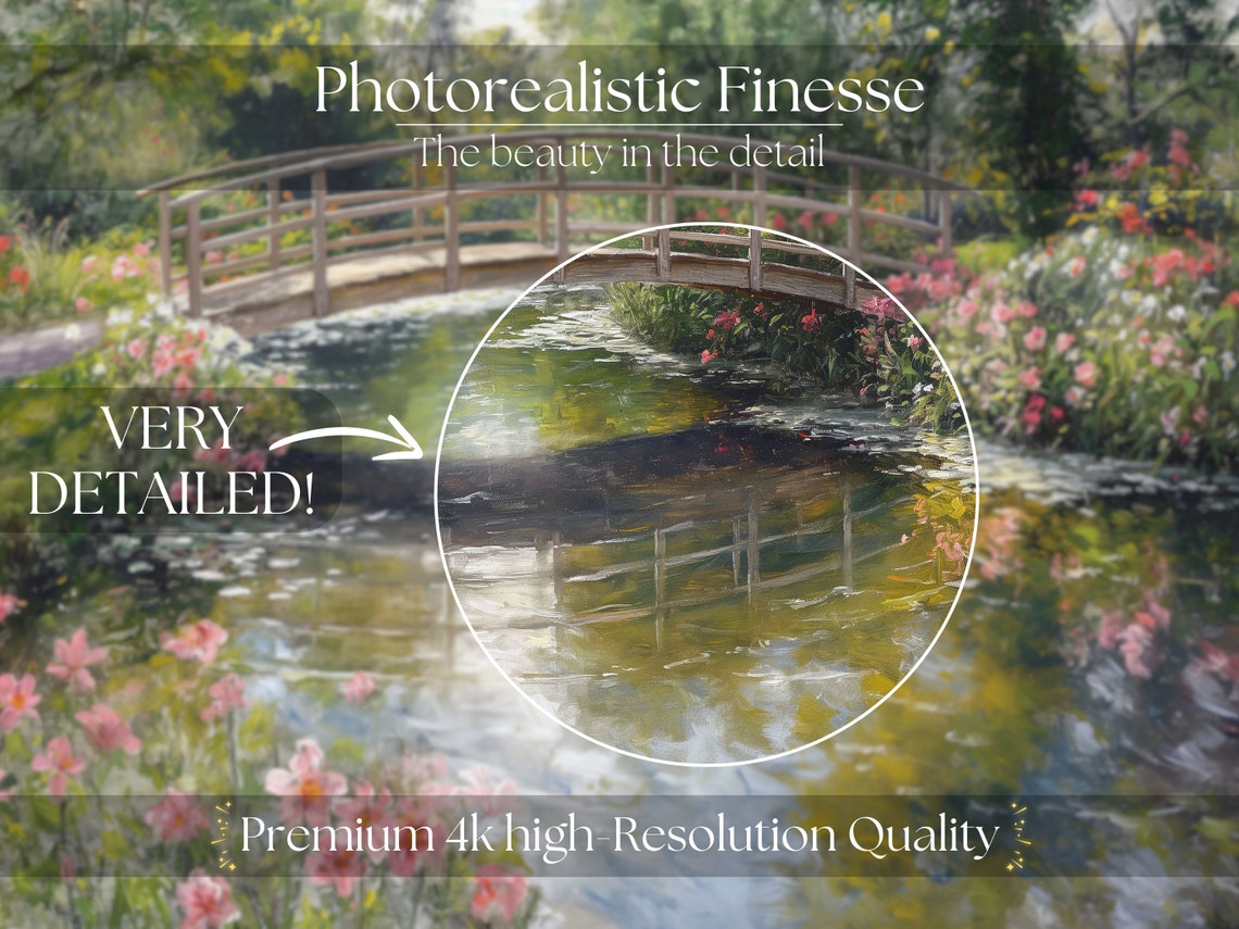 Claude Monet Moody Garden Wall Art Print Modern Farmhouse Scenic Spring ...