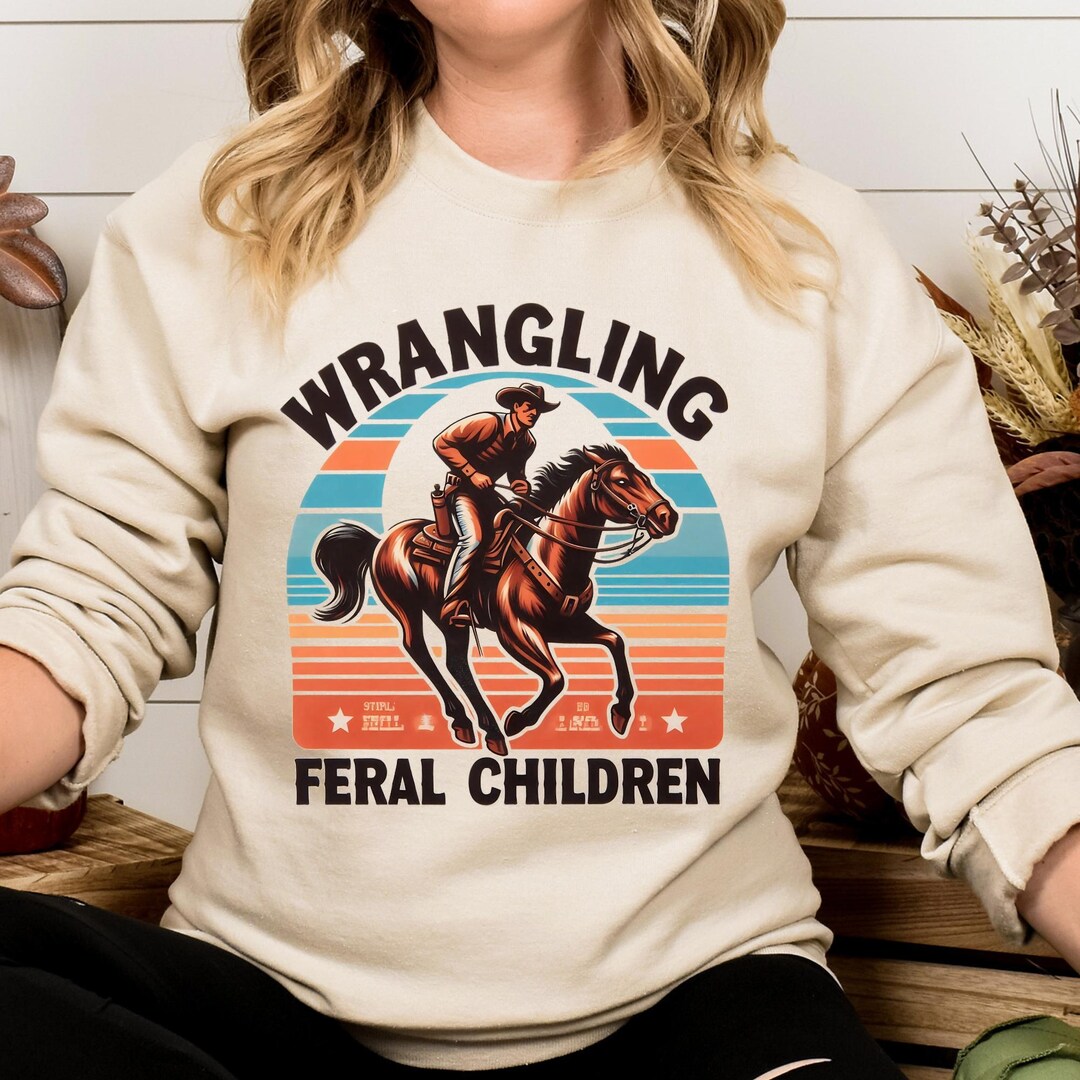 Wrangling Feral Children PNG, Cowboy Png, Feral Kids Png, Southern Png ...