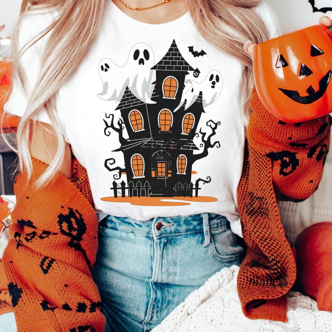 Ghost House Png, Funny Horror House Png, Pumpkin Png, Spoonky Season ...