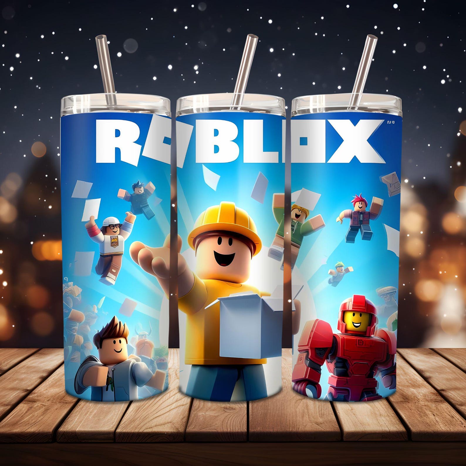 Game Character Roblox Tumbler Wrap, 20 Oz Skinny Tumbler Sublimation ...