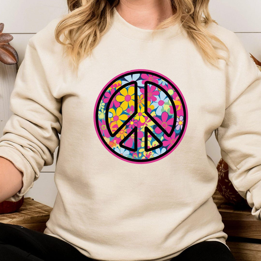 Peace PNG, Groovy Girl Png, Retro Png, Peace Sign Png, Peace and Love ...