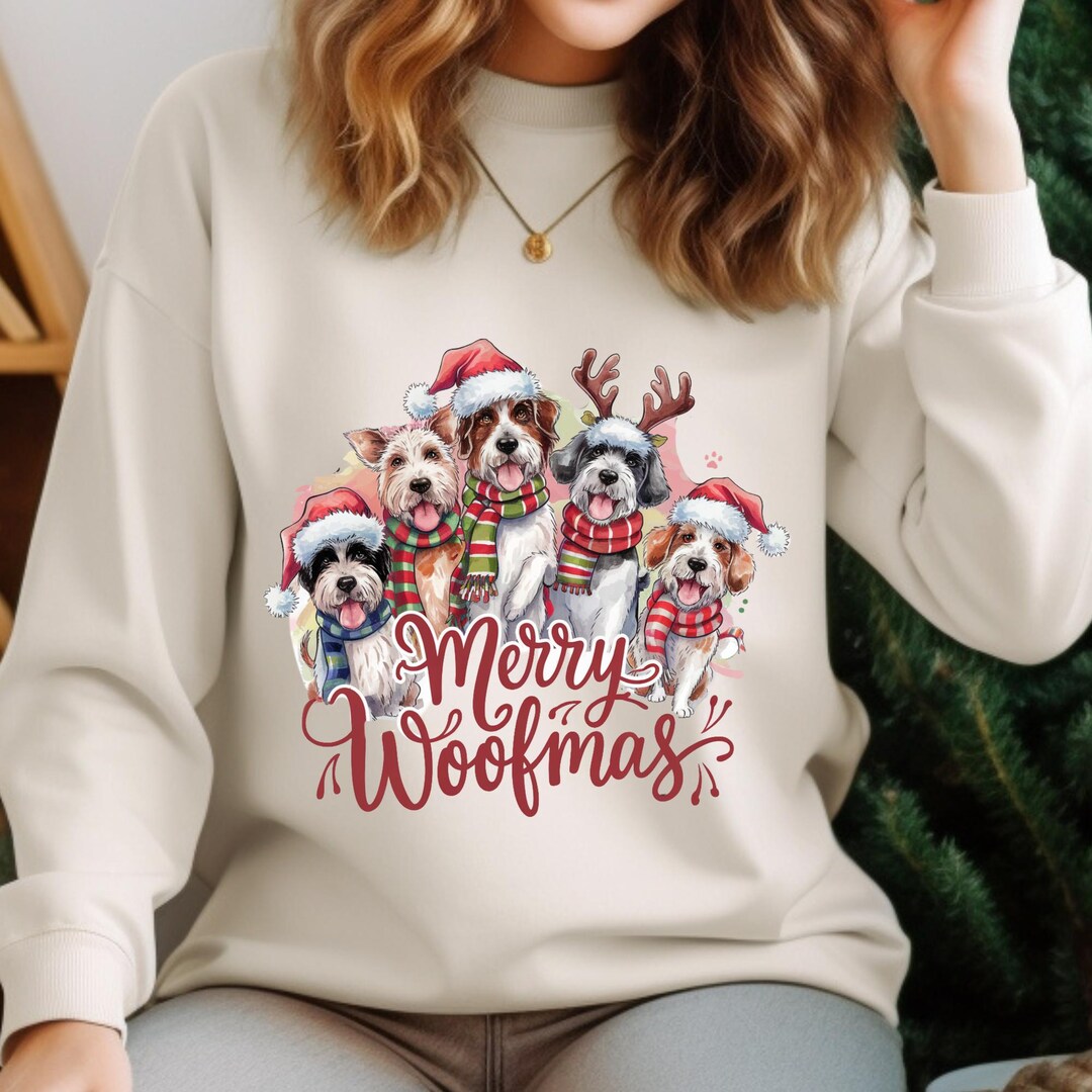 Merry Woofmas PNG, Dog Lover Png, Cute Dogs Sublimation Designs ...