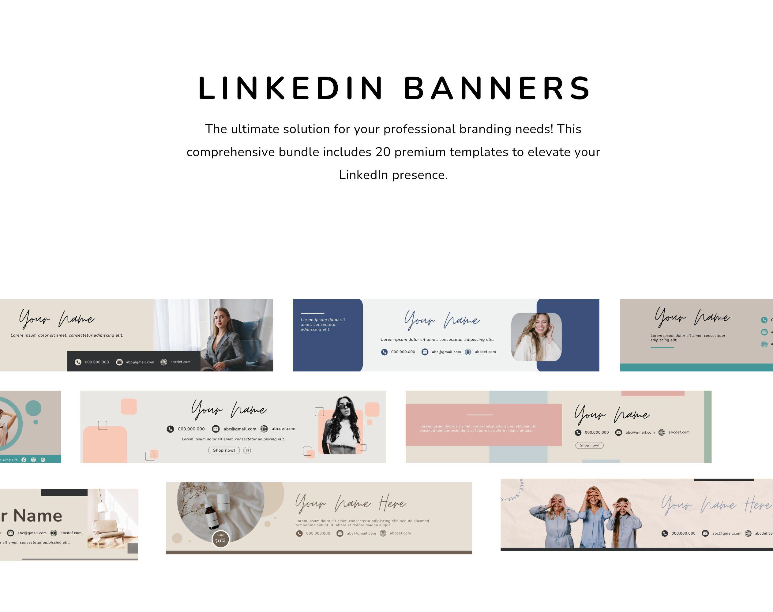 20 Linkedin Banner Templates | Canva Headers | Professional Design ...