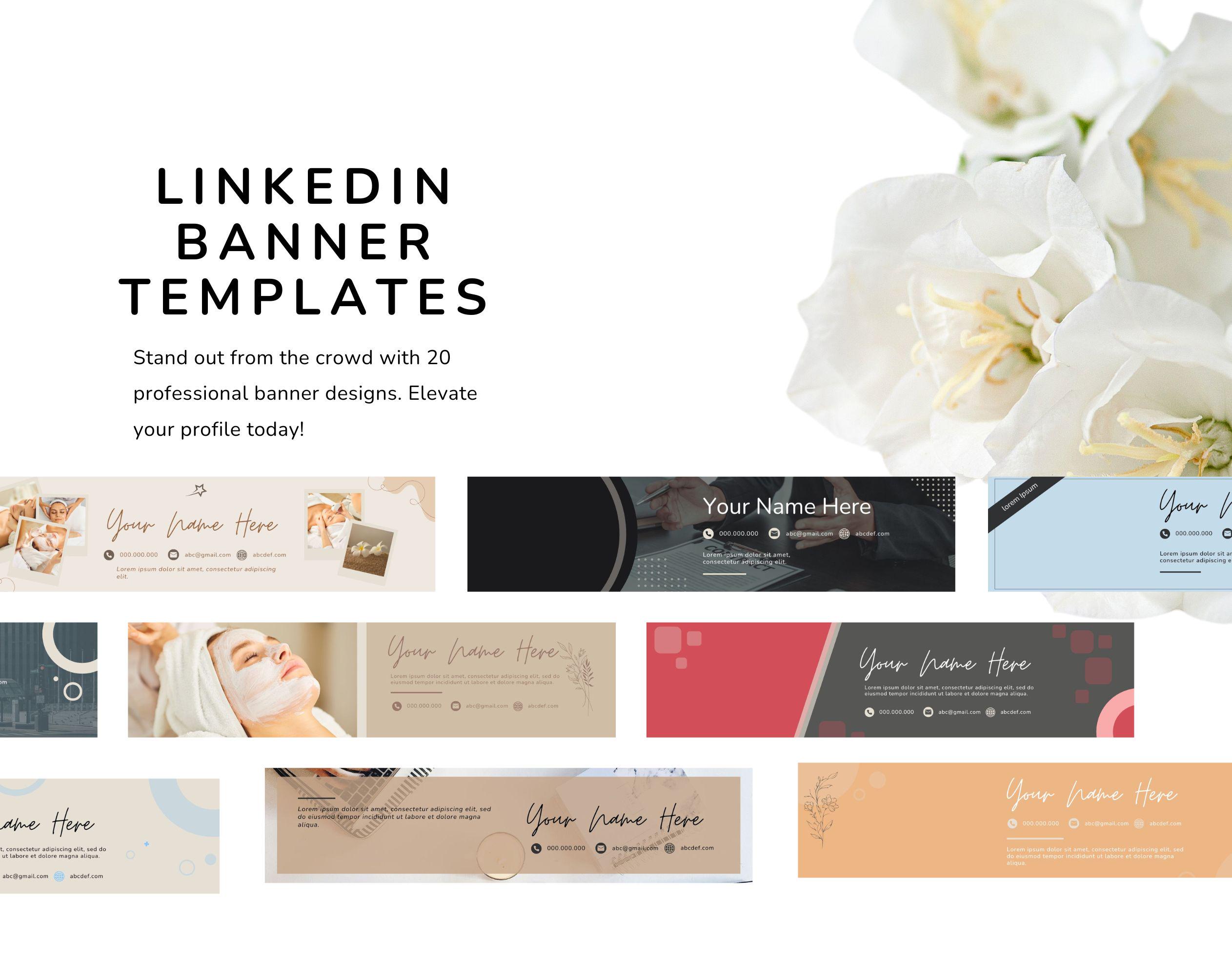 20 Linkedin Banner Templates | Canva Headers | Professional Design ...