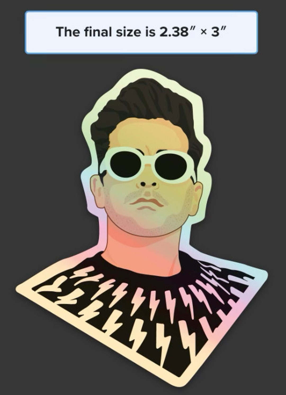 David Rose 3 Schitts Creek Dan Levy LGBTQ Die-cut Holographic Permanent ...