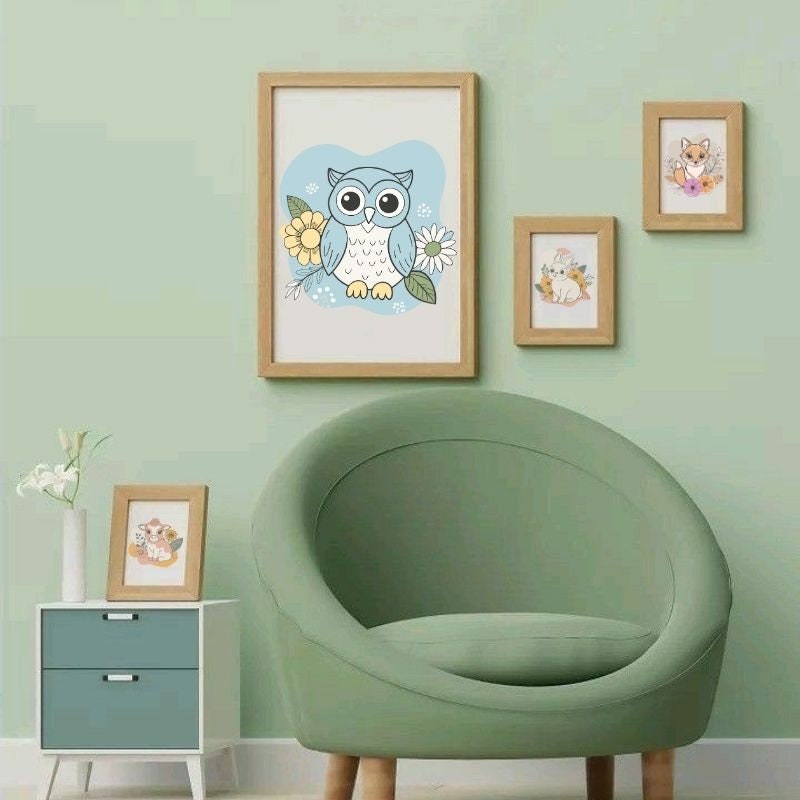 Minimal Animals, Animal Painting, Sticker, Digital Downloadable, SVG ...