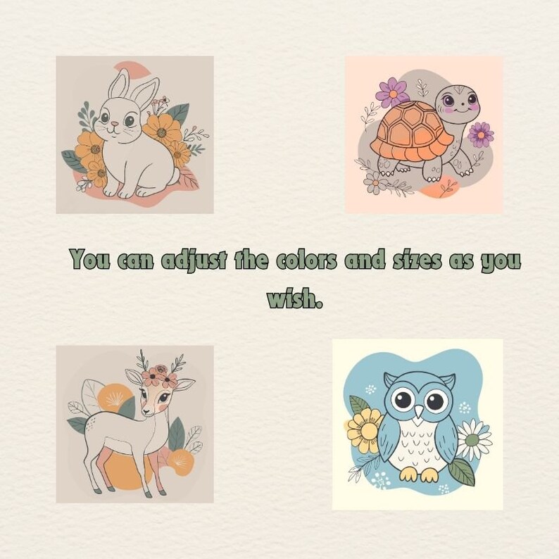 Minimal Animals, Animal Painting, Sticker, Digital Downloadable, SVG ...