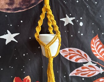 Macrame Mini Plant Hanger - Etsy