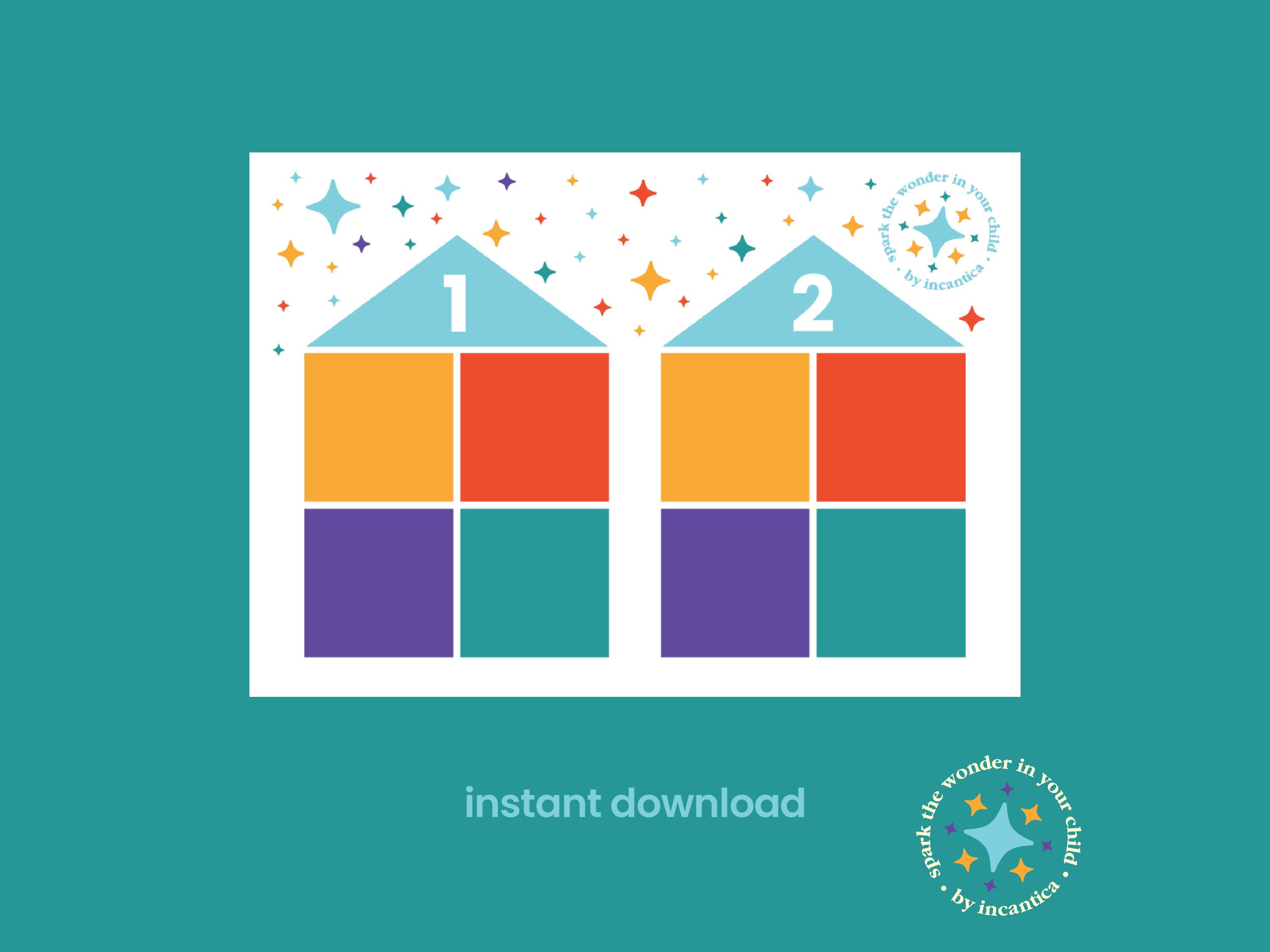 Counting Houses Printable, Number Matching Game (digital Download) - Etsy