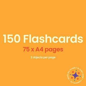 Printable First English Words Flash Cards Set: 150 Cards Early ...