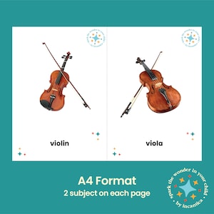 40 Musical Instrument Flashcards: Educational Learning, Instant ...