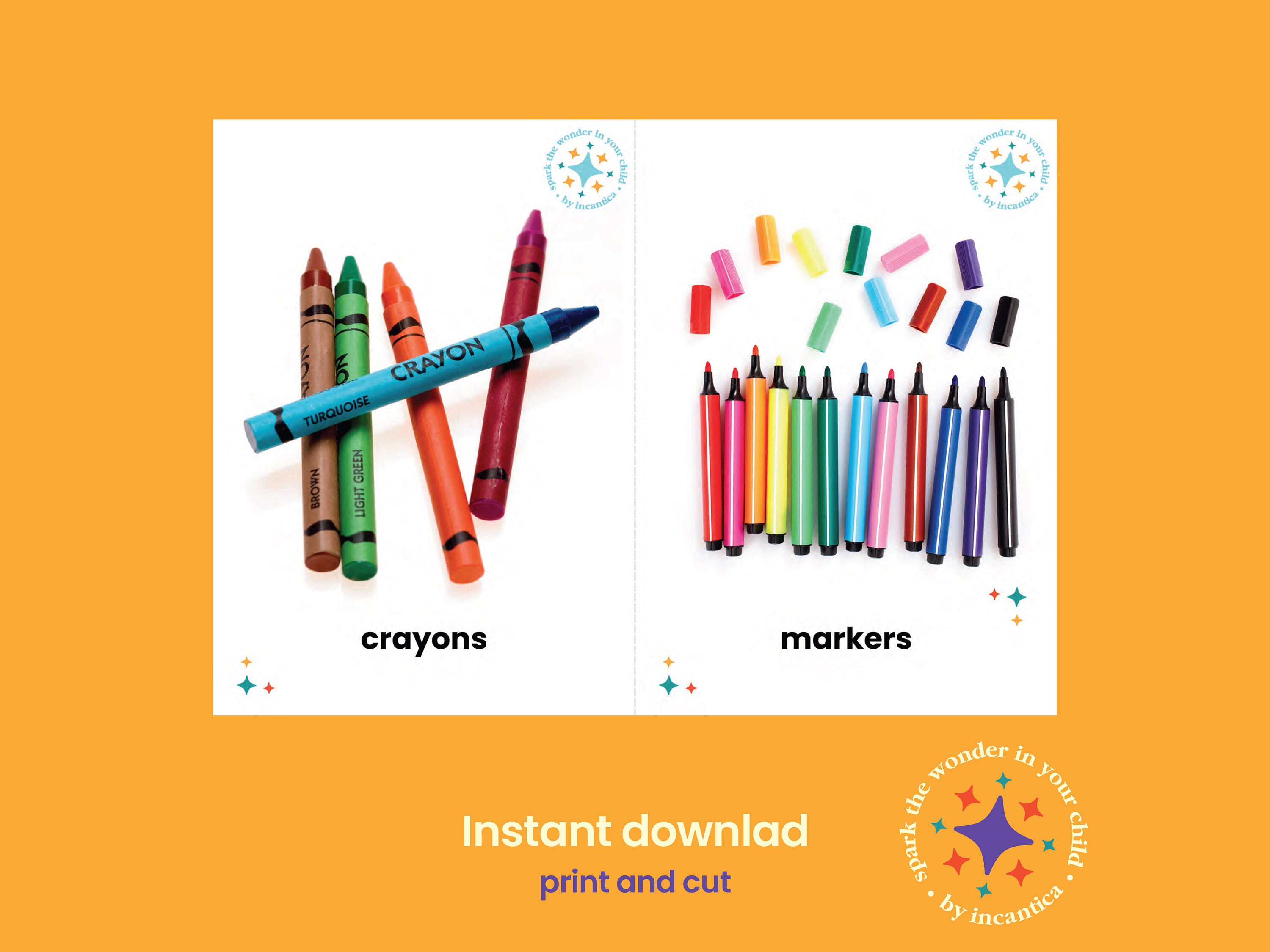 Printable First English Words Flash Cards Set: 150 Cards Early ...