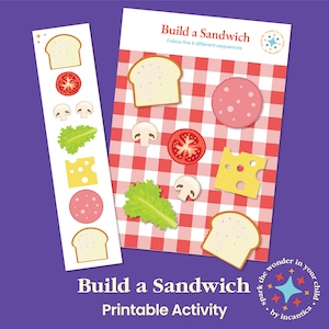 Build a Sandwich Printable Activity for Toddlers, Pretend Play ...
