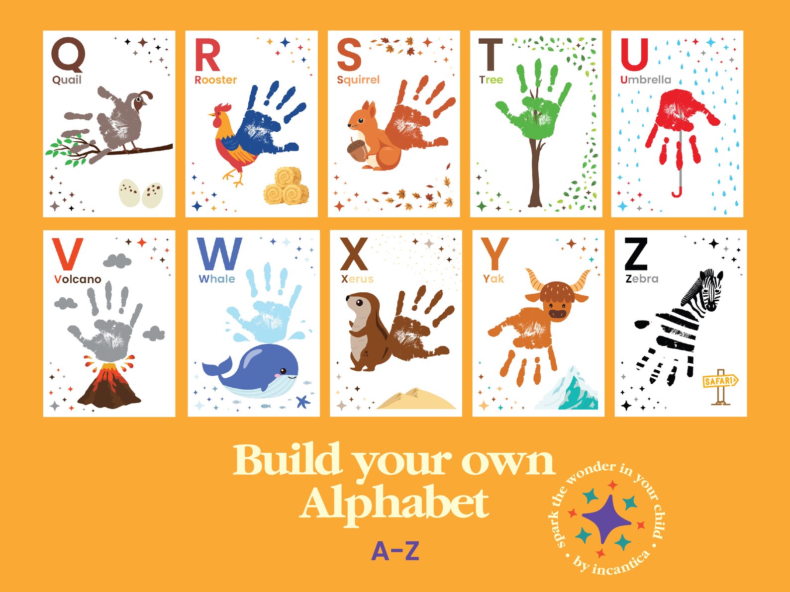 Alphabet Handprint Worksheets: A Hands-on Way for Kids to Learn Their ...