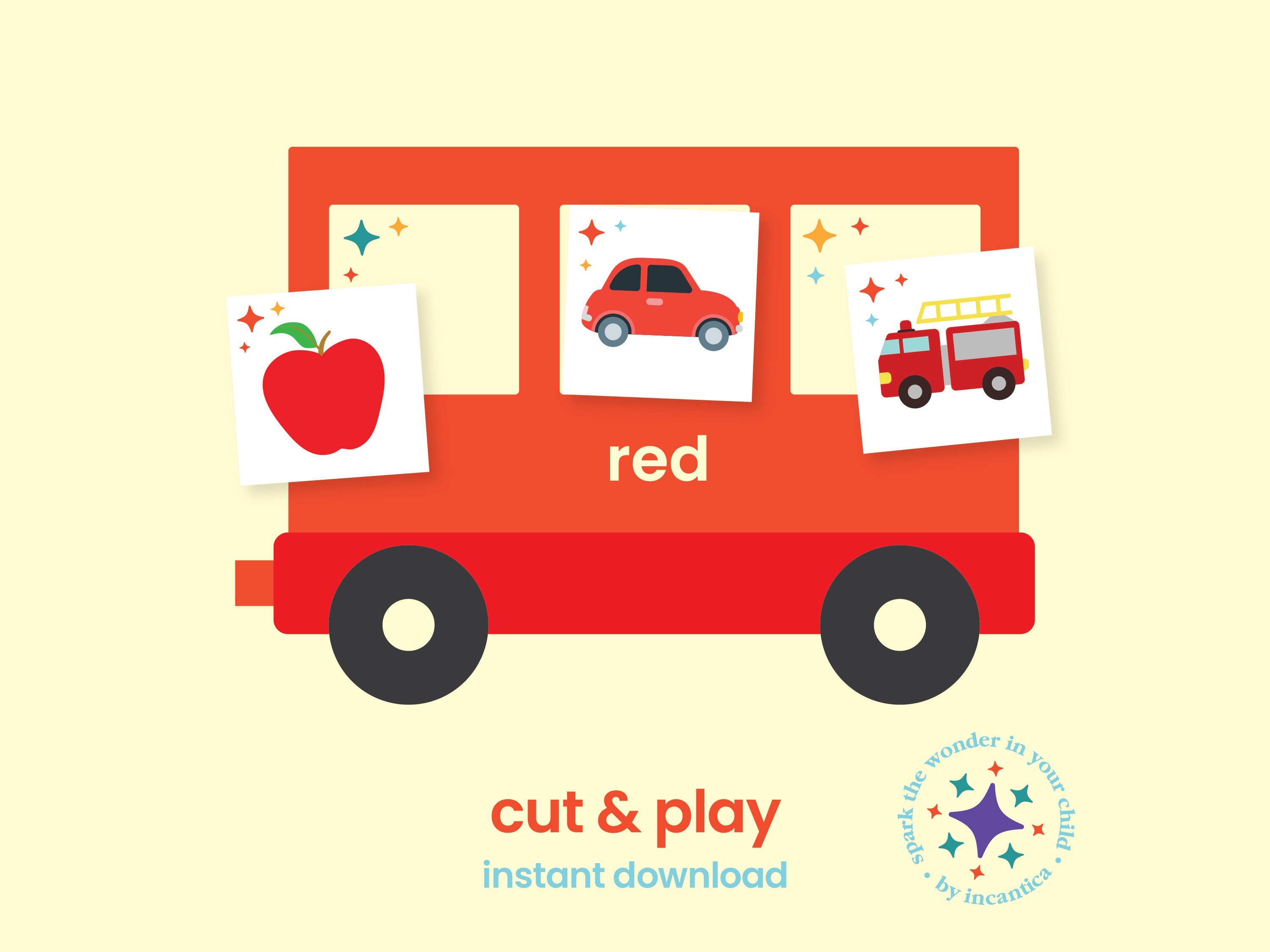 The Train of Colors - Matching and Color Recognition for Little Ones - Etsy