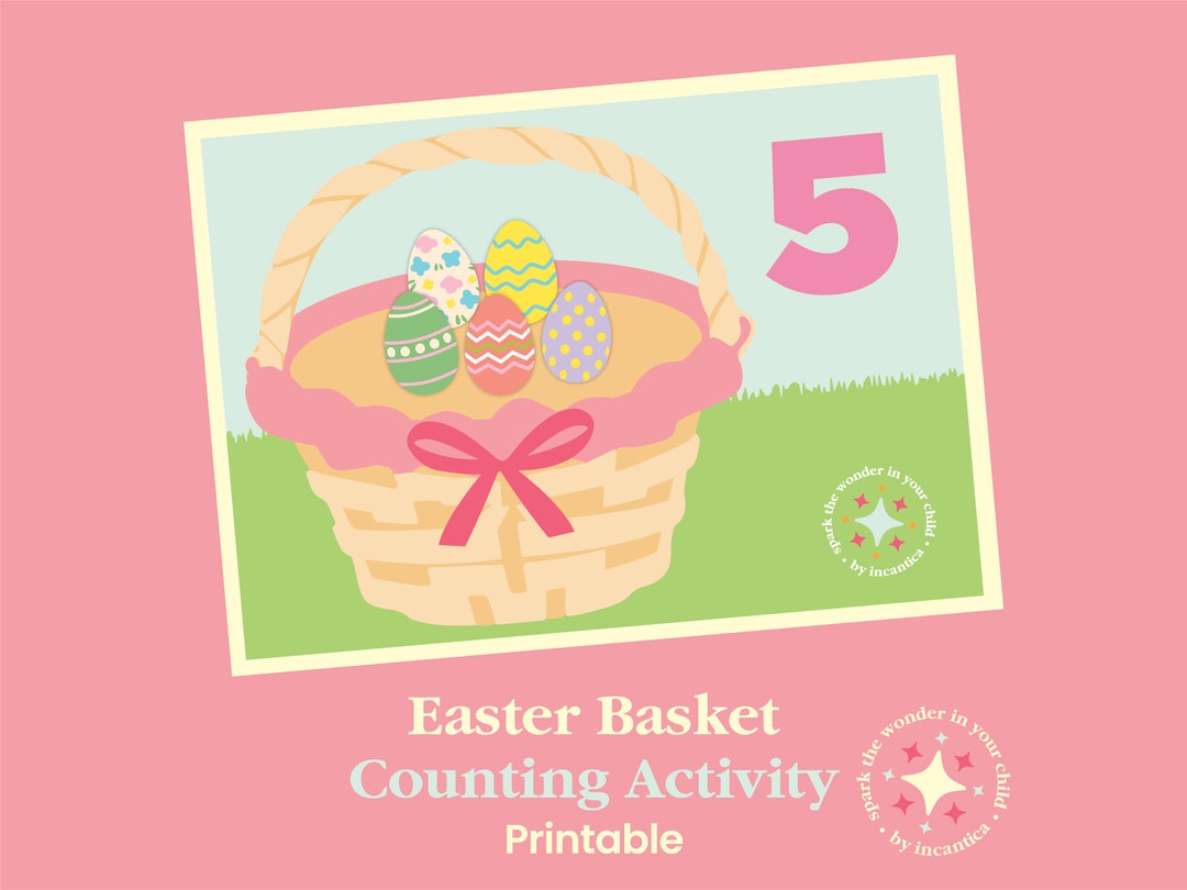 Counting Easter Eggs: Basket Printable Activity Set With 10 Basket ...