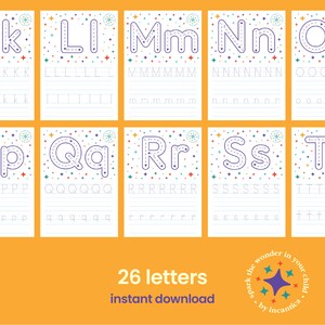 Early Educational Alphabet Tracing Worksheets, A to Z, Letter Practice ...