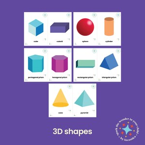 Geometry Flashcards Set: 54 Cards, Shapes, Lines, Angles, and 3D ...