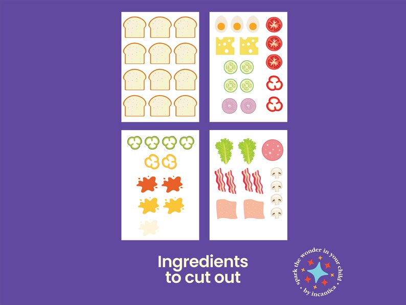 Build a Sandwich Printable Activity for Toddlers, Pretend Play ...