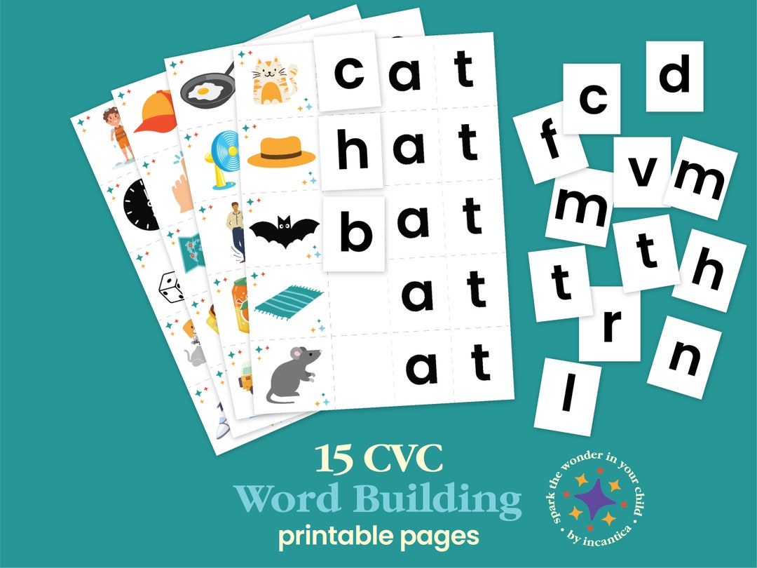 Phonics and CVC Words Challenge: Learn and Build Words With 15 ...