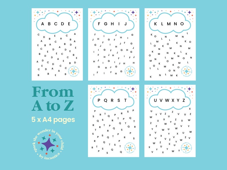 Rain Letter Hunt: Interactive Alphabet Matching Activity for ...