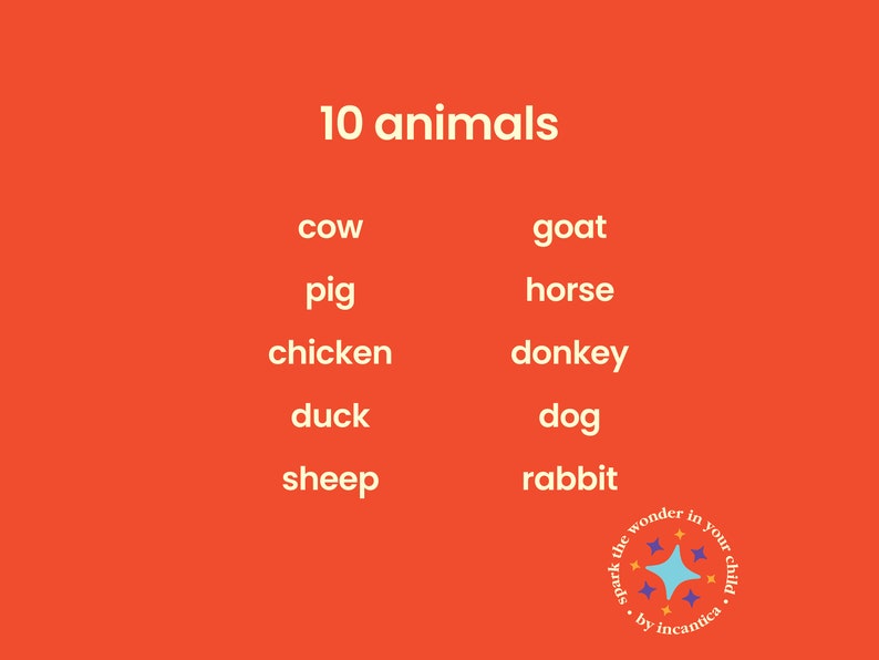 Farm Animal Matching Game: 10 Pairs Mother & Baby Animals, 10 Puzzles ...