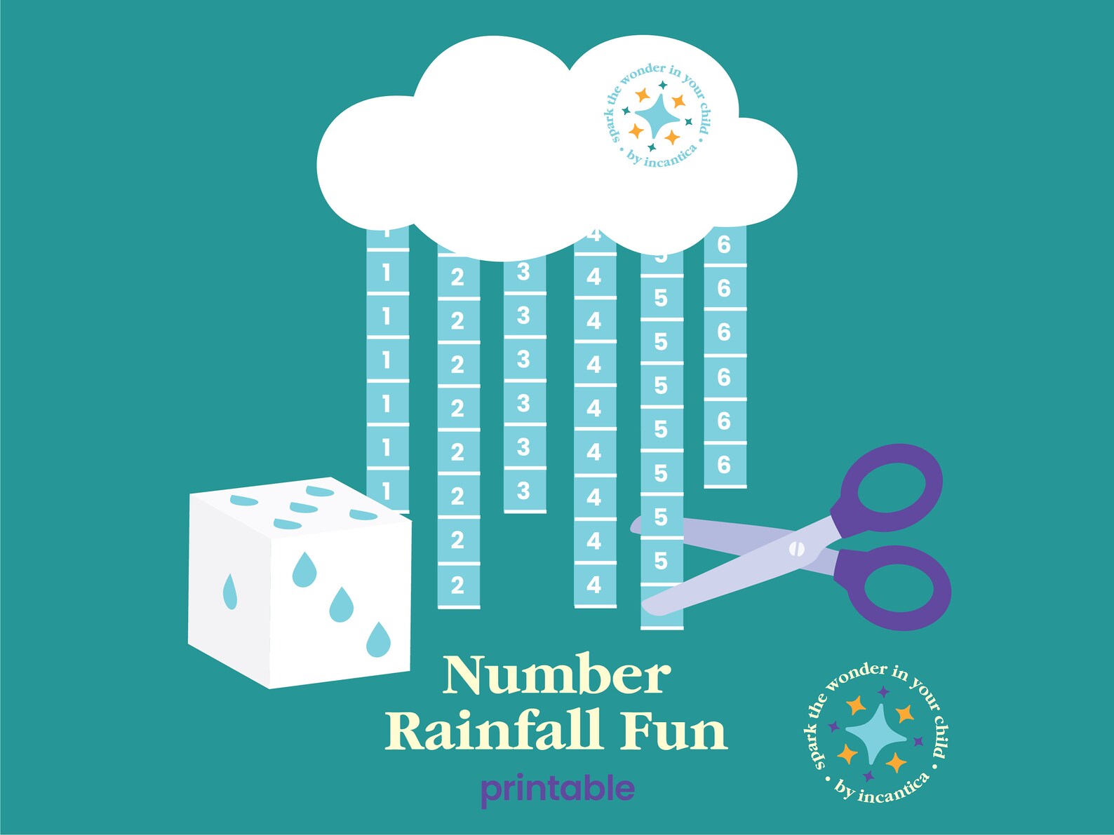 Number Rainfall Fun: Interactive Learning With Clouds and Dice ...