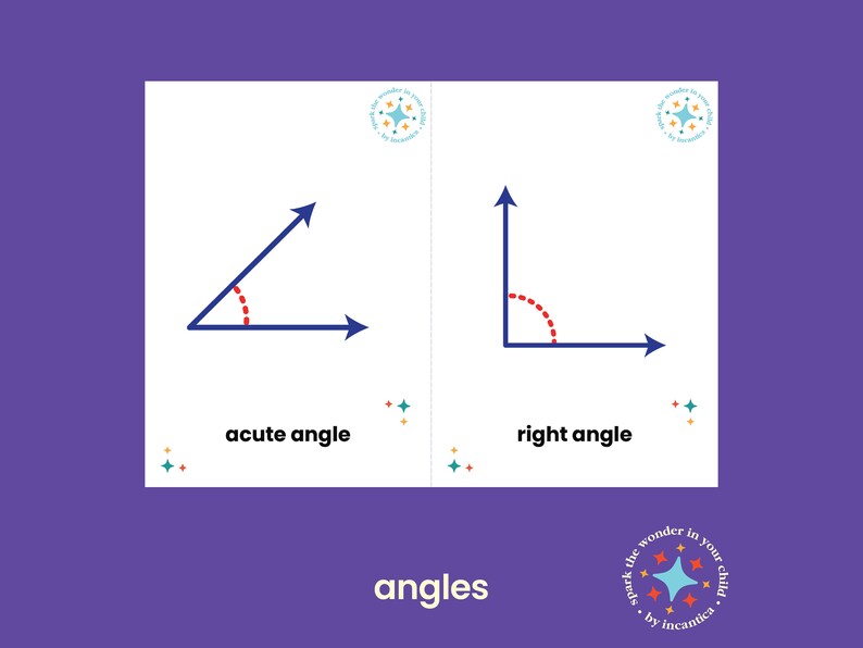 Geometry Flashcards Set: 54 Cards, Shapes, Lines, Angles, and 3D ...