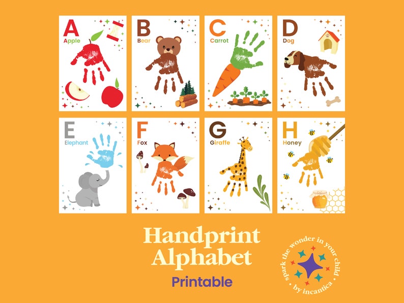 Alphabet Handprint Worksheets: A Hands-on Way for Kids to Learn Their ...