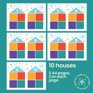 Counting Houses Printable, Number Matching Game (digital Download) - Etsy