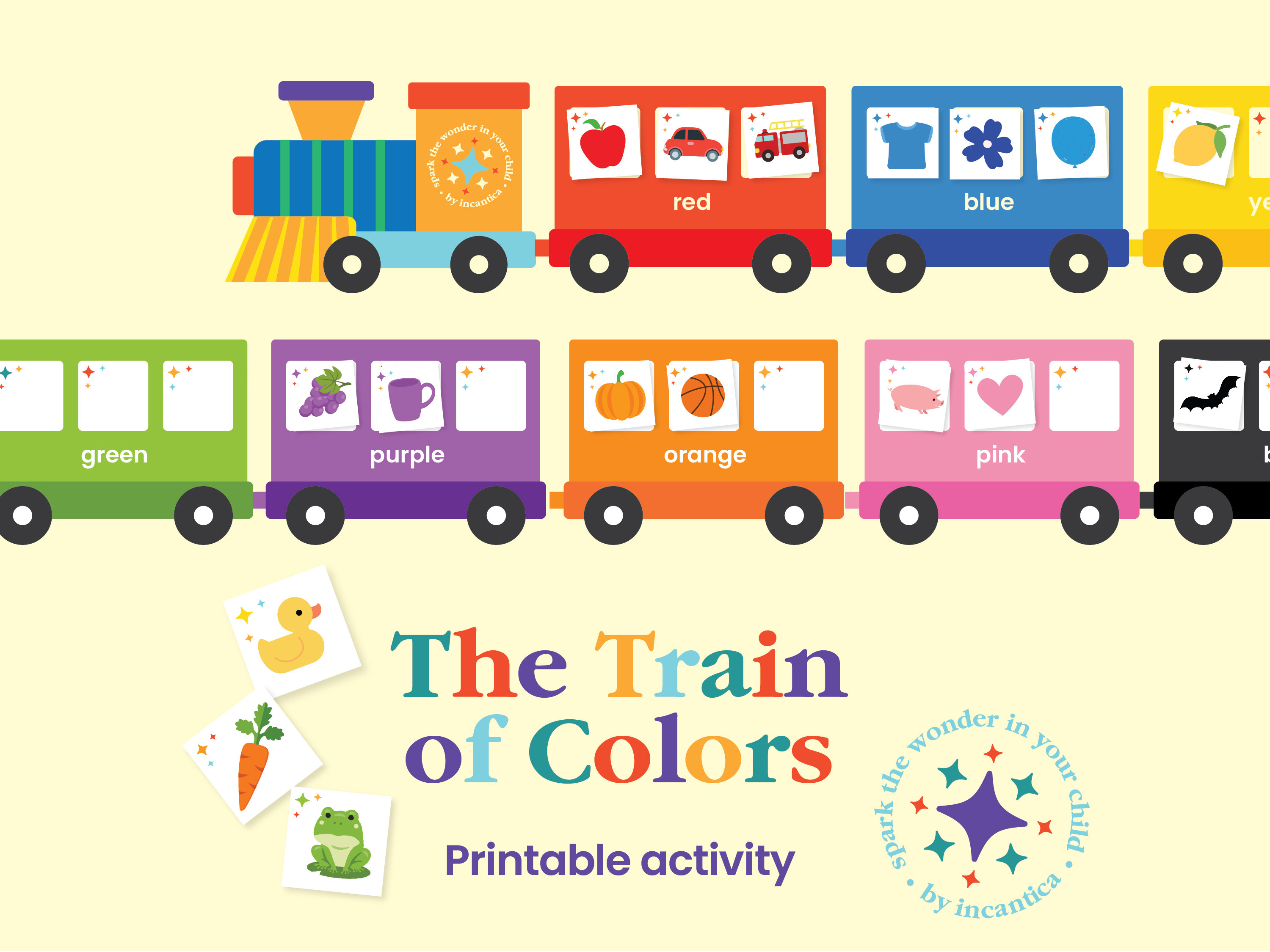 The Train of Colors - Matching and Color Recognition for Little Ones - Etsy