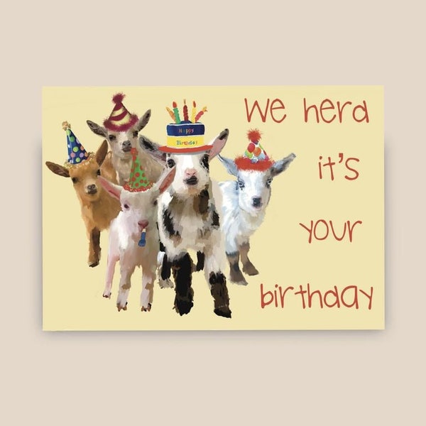 Goat Birthday Card - Etsy