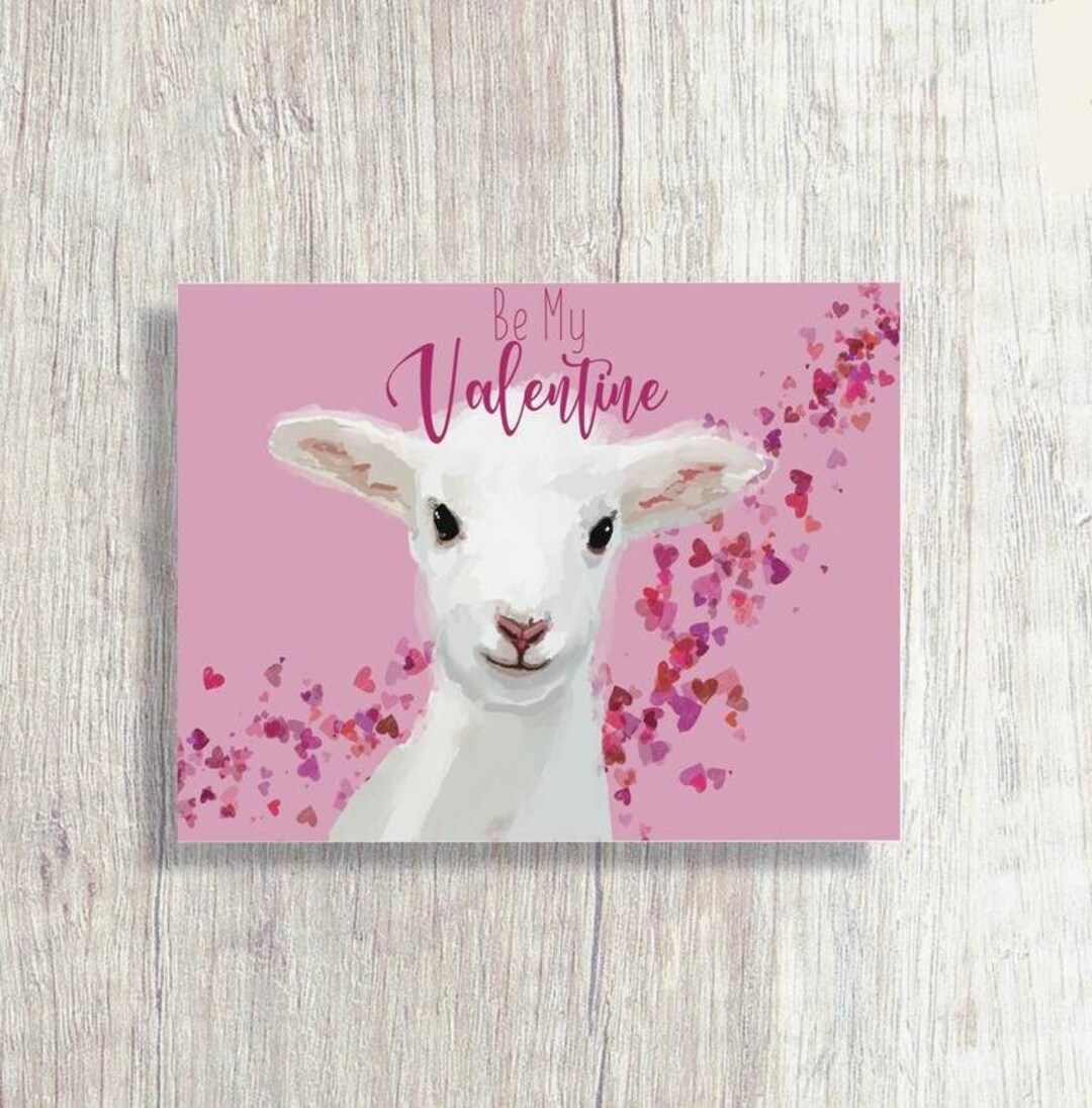 Goat Valentine Card, Funny Be My Valentine for Girlfriend, Friend, Wife ...