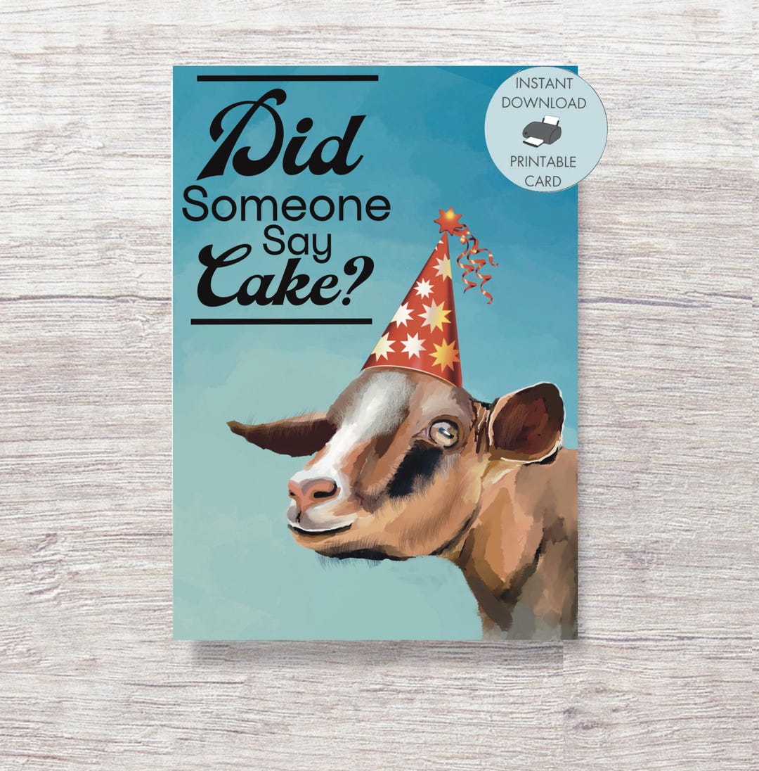 Goat Birthday Card, This Funny Goat Card is Perfect for a Daughter ...