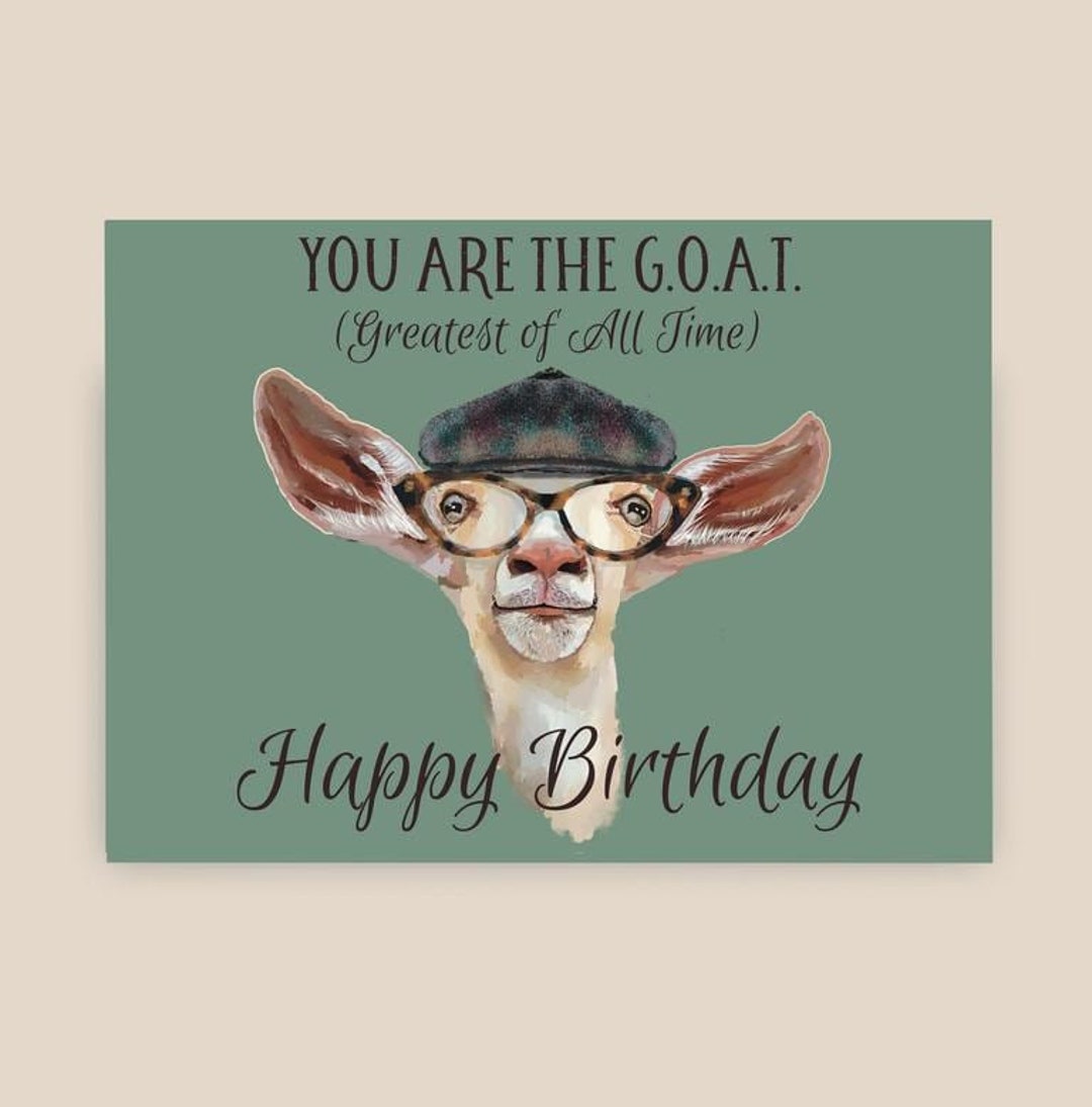 Goat Birthday Card, This Funny Goat Card is Perfect for a Son, Father ...