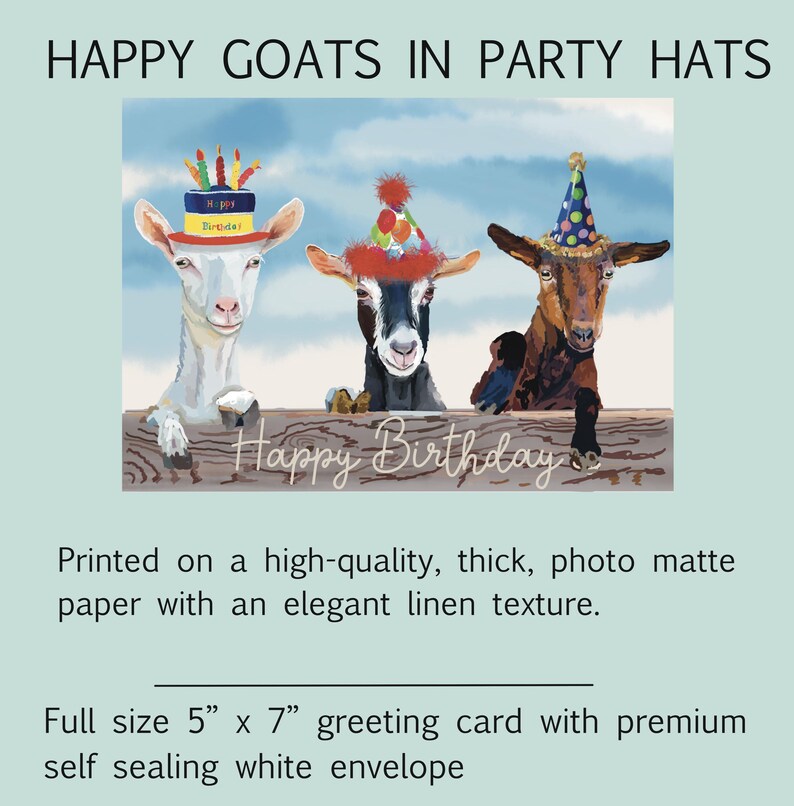 Goat Birthday Card, This Funny Goat Card is Perfect for Girlfriend ...