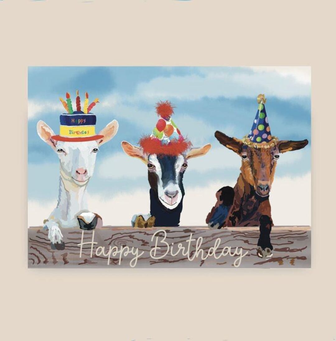 Goat Birthday Card, This Funny Goat Card is Perfect for Girlfriend ...