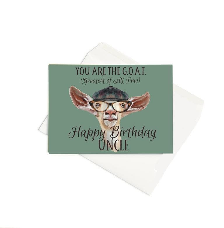 Uncle Birthday Card, Funny Goat Birthday Card for Uncle From a Niece or ...
