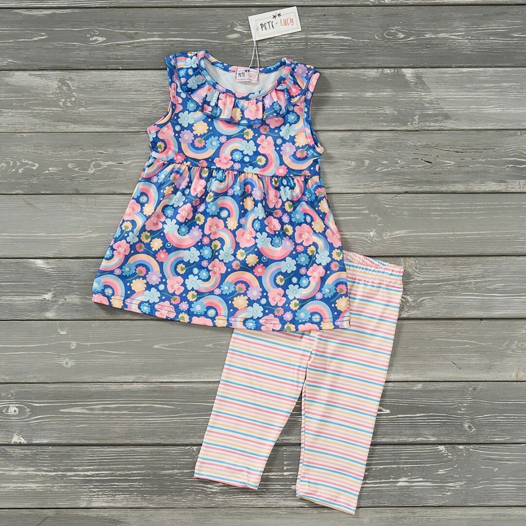Rainbow Bright Capri Set - Etsy