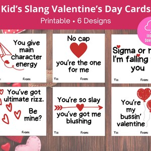 Slang Kids Valentine's Day Cards, Funny Valentine Card, Funny Printable ...